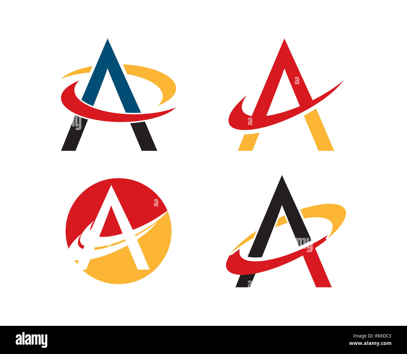 a letter swoosh logo template Stock Photo - Alamy