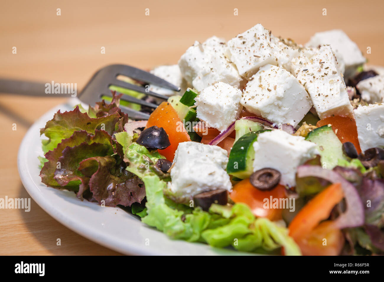 Greek feta salad Stock Photo - Alamy