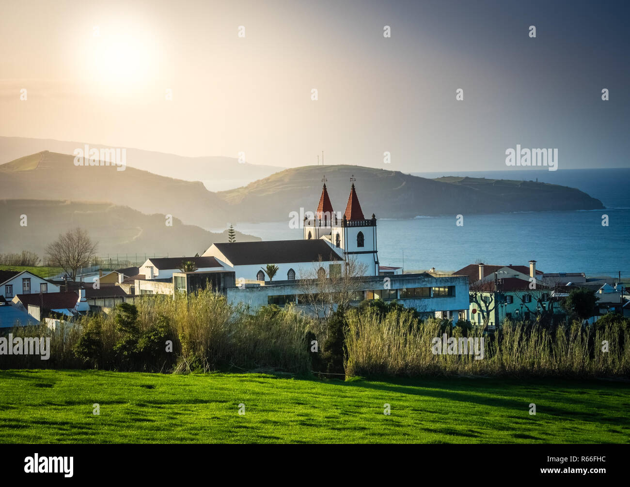 Church in the Azores Stock Photo - Alamy