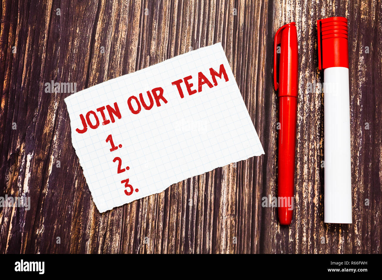 Handwriting text Join Our Team. Concept meaning invite someone for job ...
