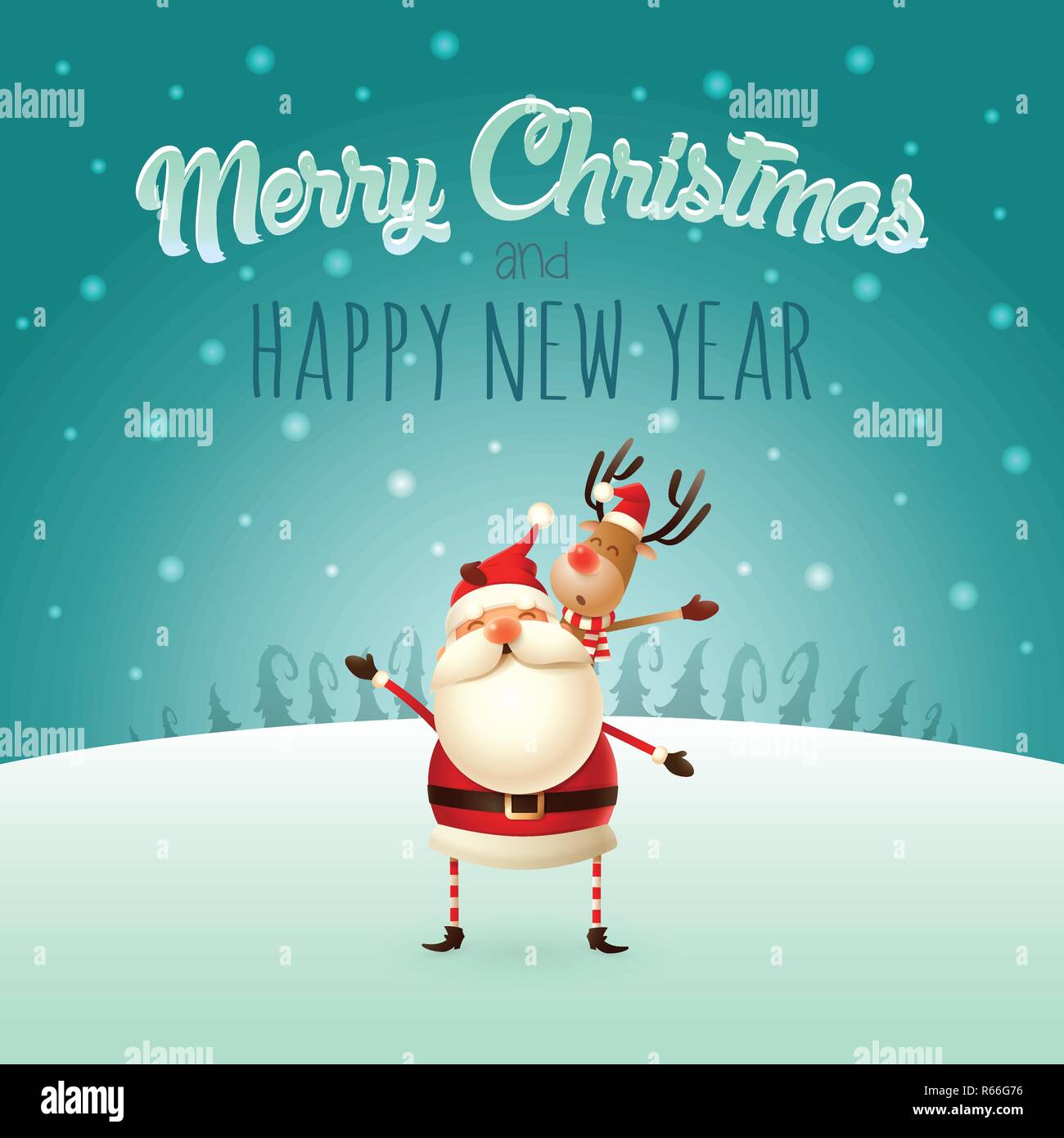 New year christmas santa Stock Vector Images - Alamy