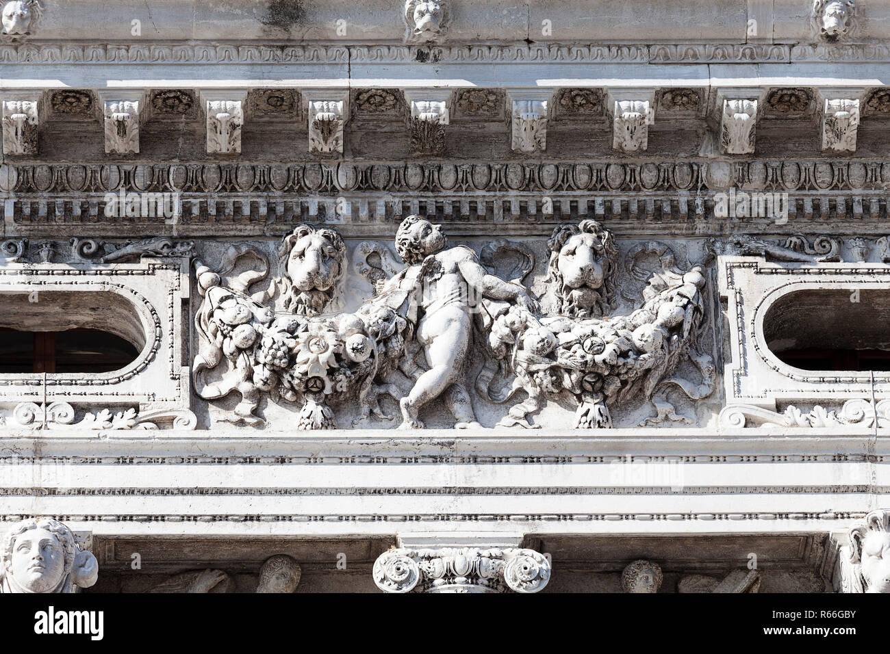 National Library of St Mark's (Biblioteca Marciana), facade, Venice ...