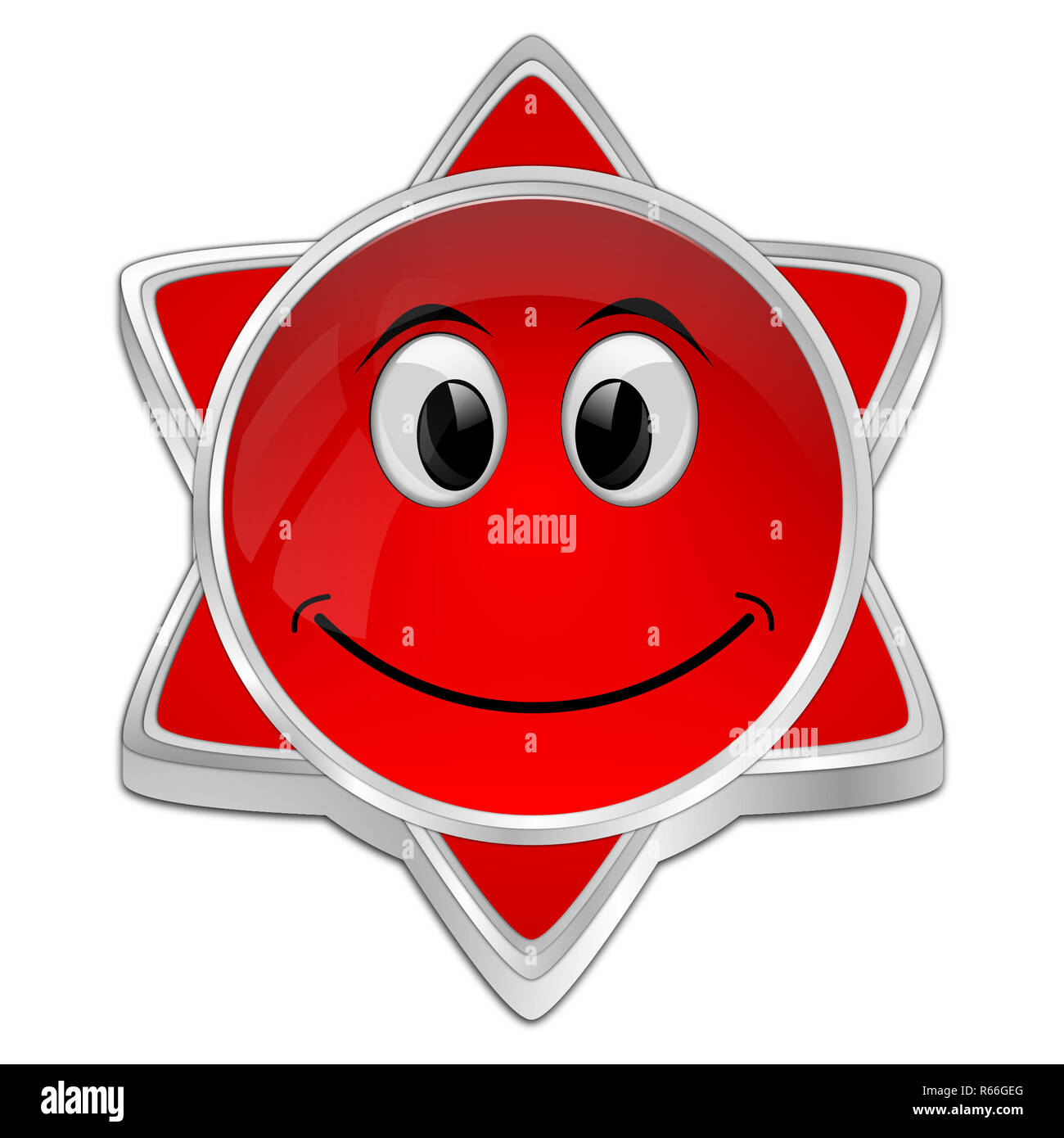 3d illustration smiling emoticon Cut Out Stock Images & Pictures - Alamy