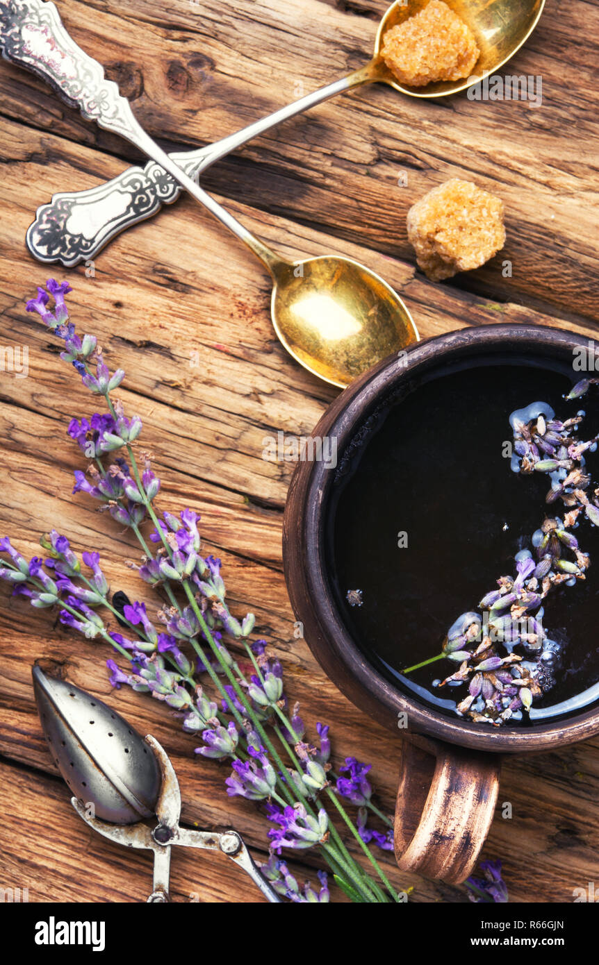 tea with lavender Stock Photo - Alamy