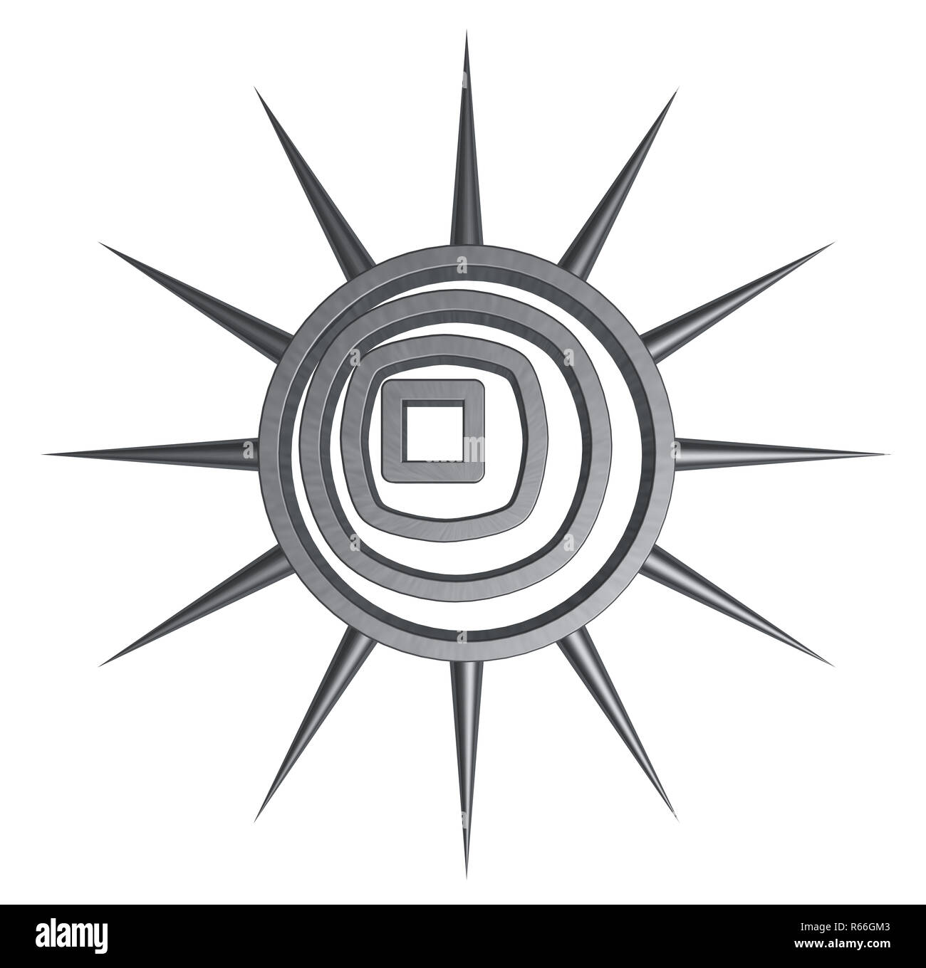 symbol with spikes Stock Photo - Alamy