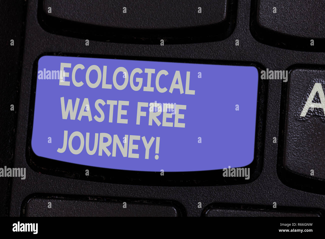 Text sign showing Ecological Waste Free Journey. Conceptual photo ...