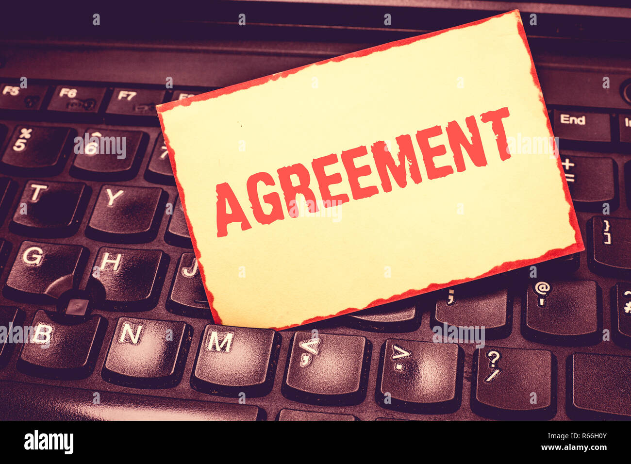 Writing note showing Agreement. Business photo showcasing harmony or ...