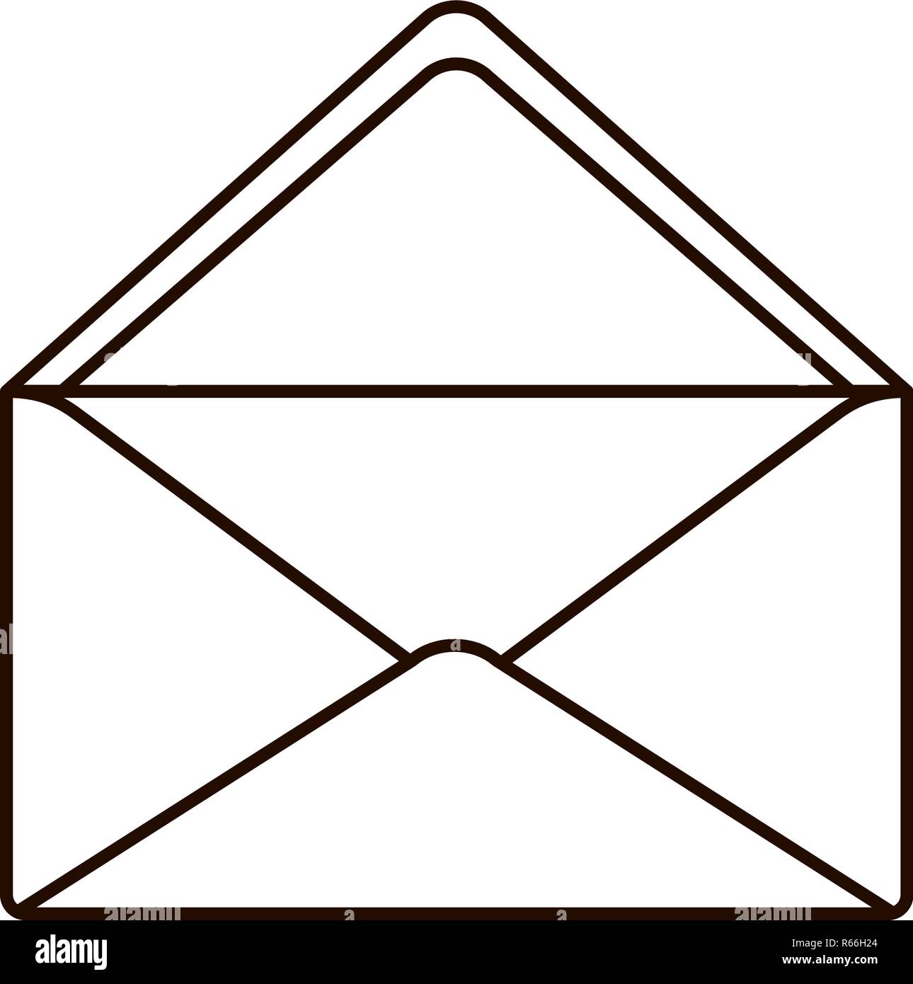 envelope with open letter isolated icon Stock Vector Image & Art - Alamy