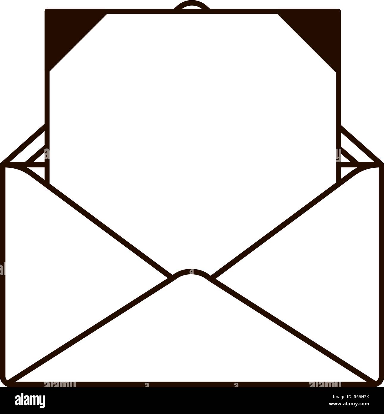 envelope with open letter isolated icon Stock Vector Image & Art - Alamy