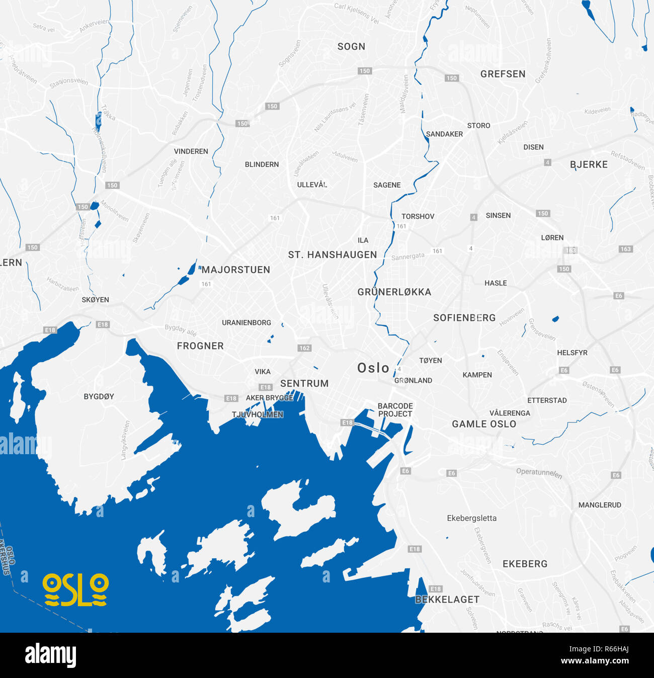 Map Of Oslo High Resolution Stock Photography and Images - Alamy