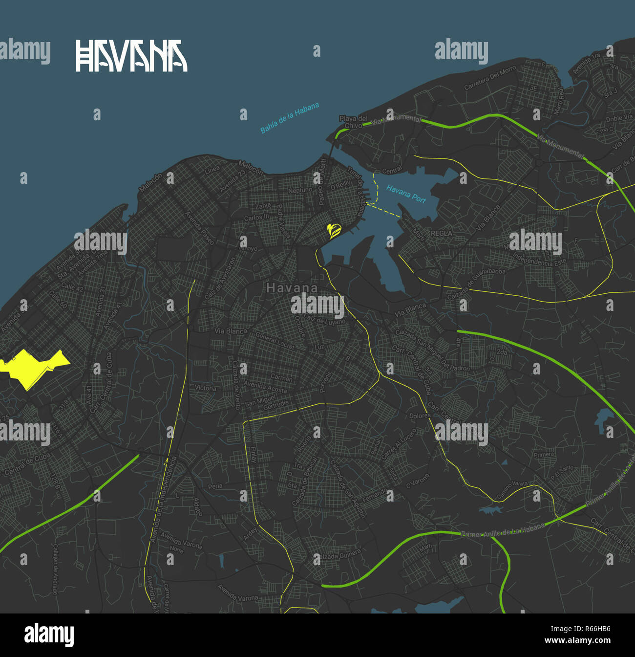 Map of cuba havana hi-res stock photography and images - Alamy