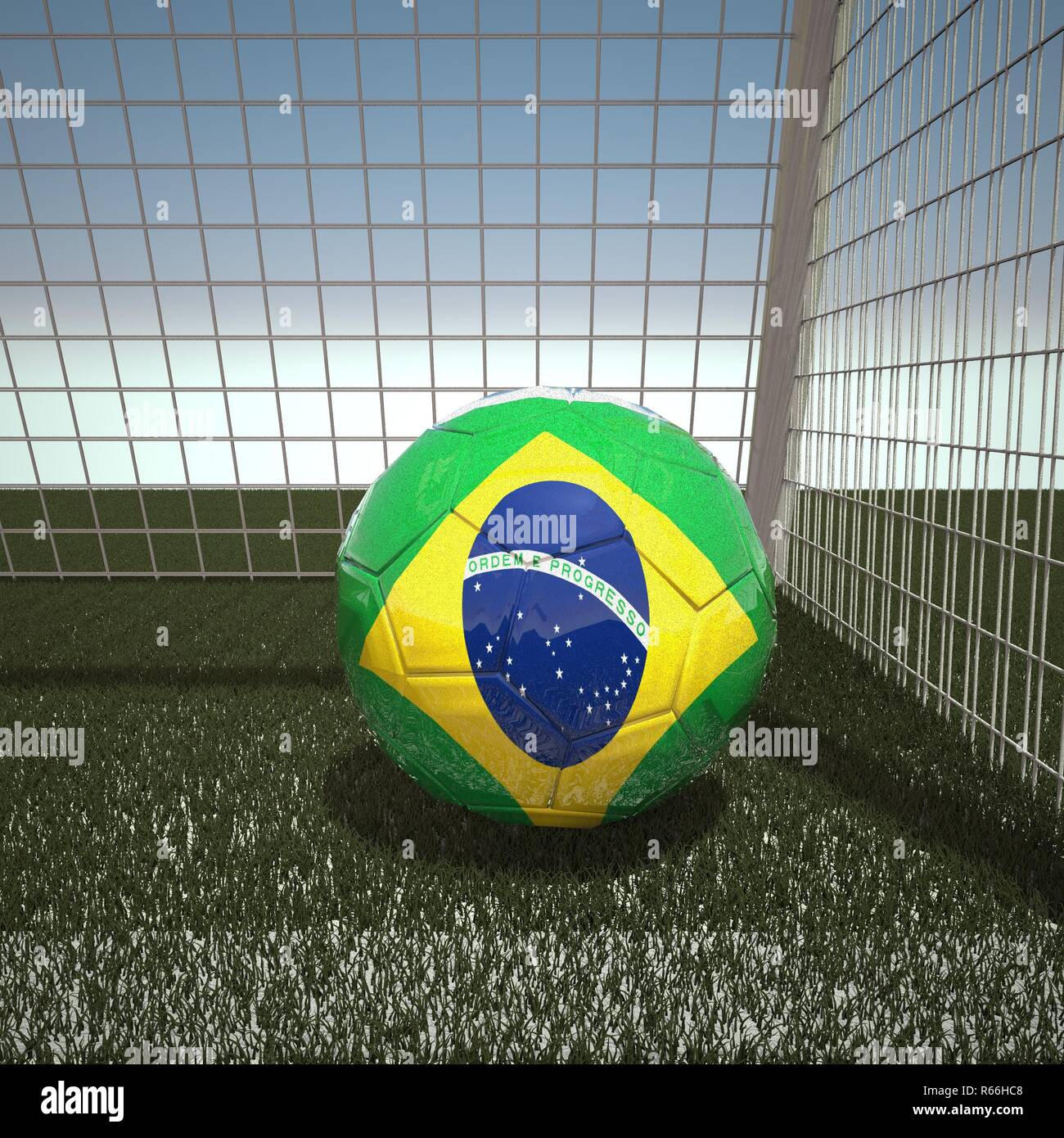 Football with flag of Brazil Stock Photo - Alamy
