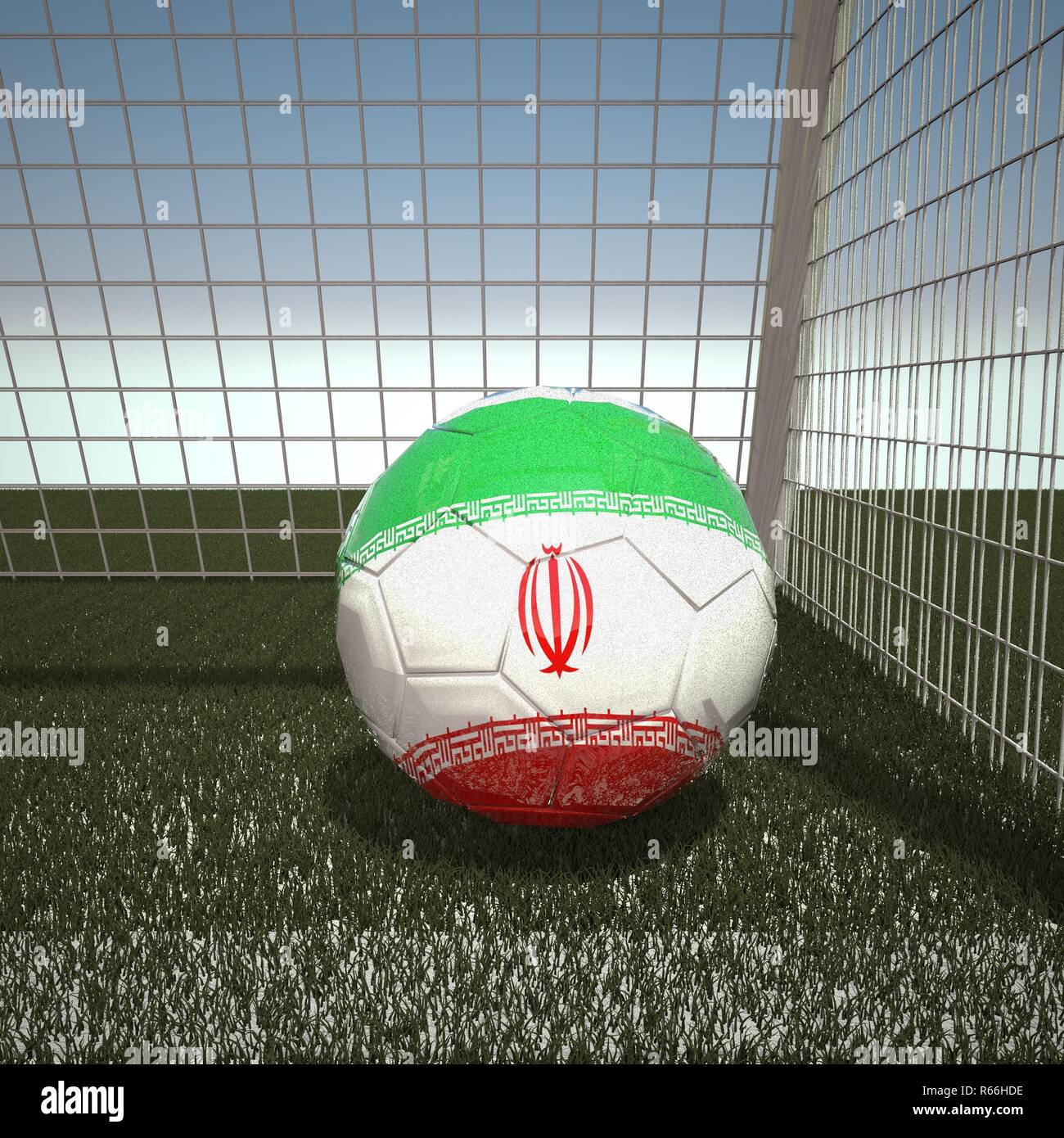 Football with flag of Iran Stock Photo - Alamy