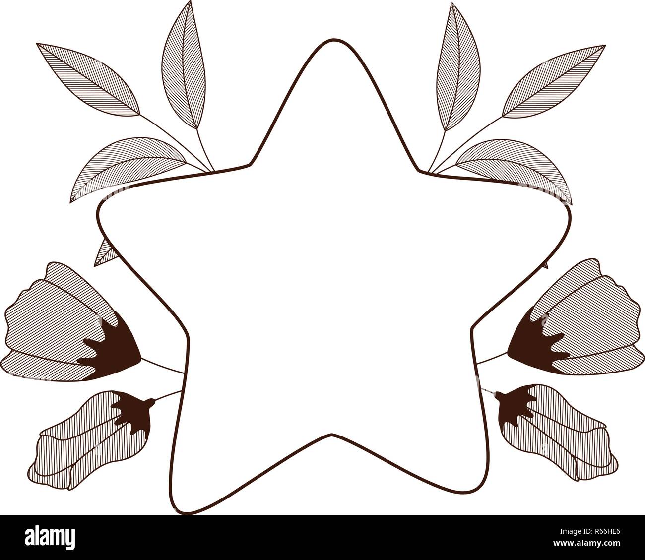 Star shape flowers Stock Vector Images - Alamy