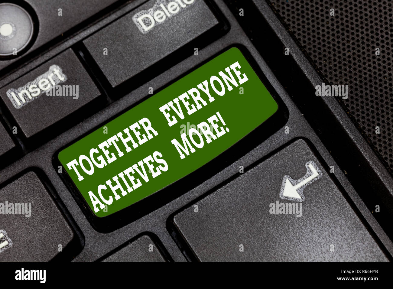 Text sign showing Together Everyone Achieves More. Conceptual photo ...