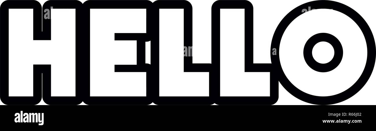 hello comic words isolated icon Stock Vector Image & Art - Alamy