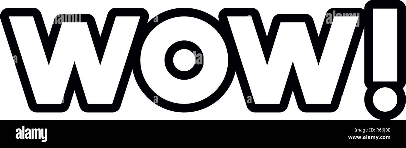 wow comic words isolated icon Stock Vector Image & Art - Alamy