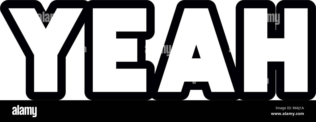 yeah comic words isolated icon Stock Vector Image & Art - Alamy