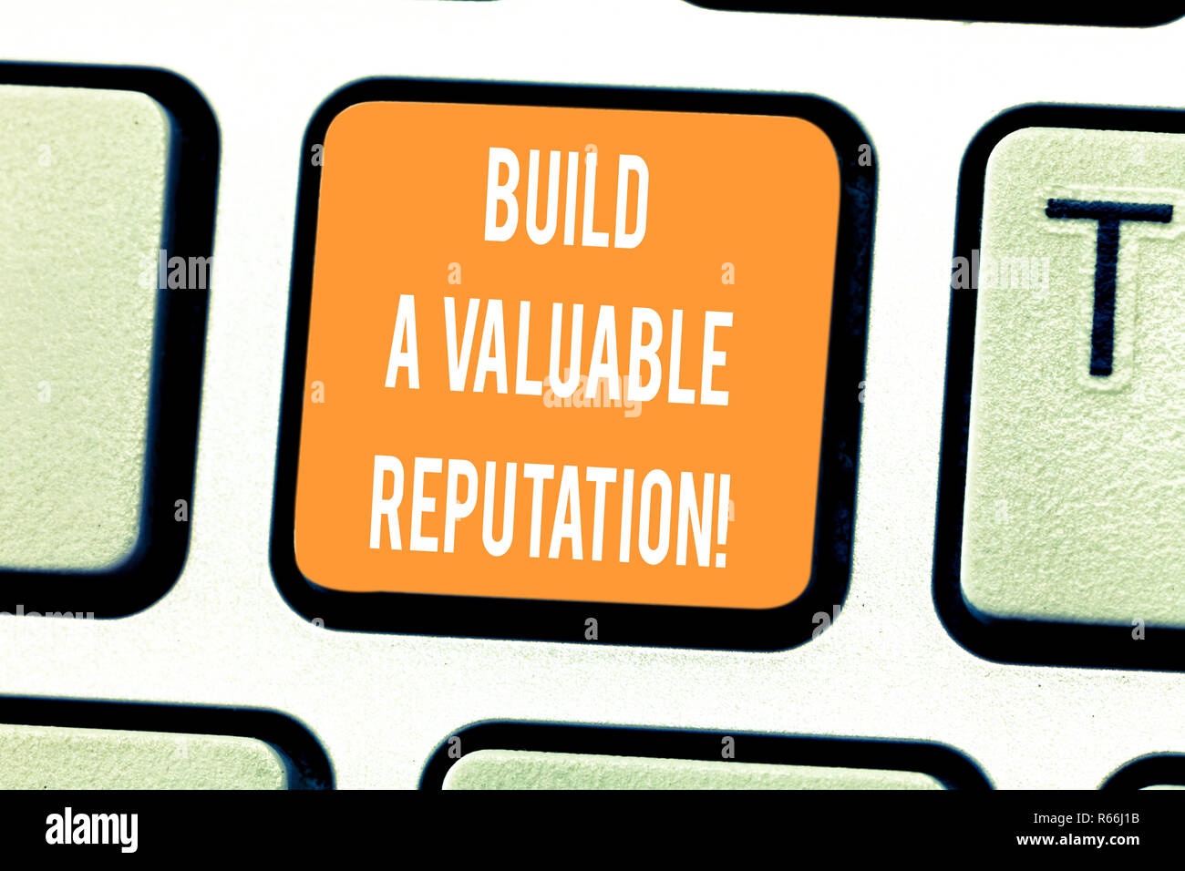 Handwriting text writing Build A Valuable Reputation. Concept meaning ...