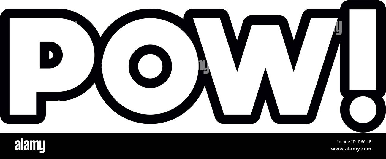 pow comic words isolated icon Stock Vector Image & Art - Alamy