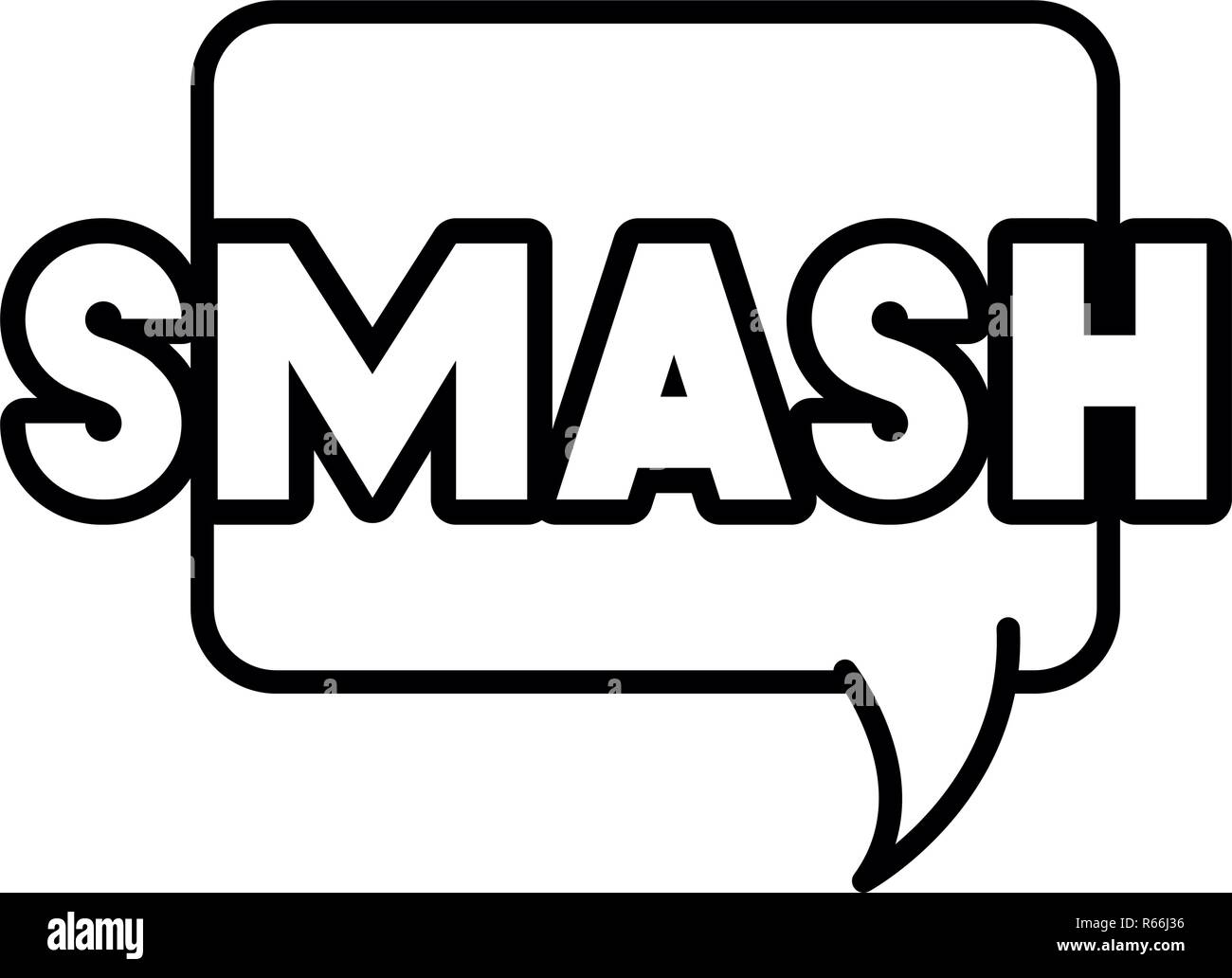 smash comic words in speech bubble isolated icon Stock Vector Image ...