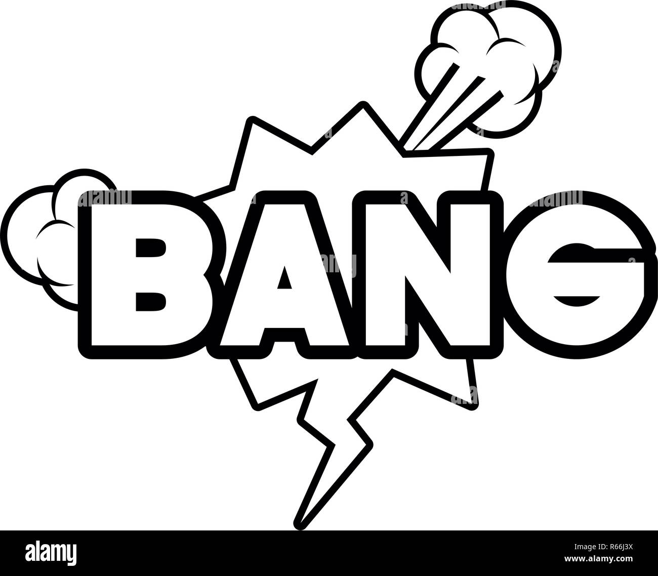 bang comic words in speech bubble isolated icon Stock Vector Image ...
