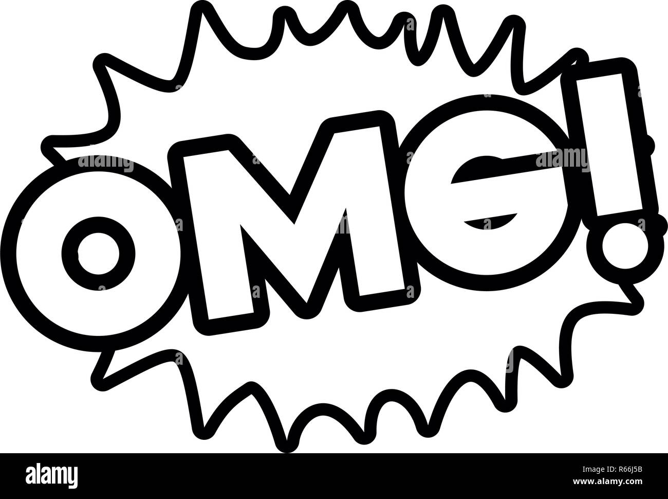 omg comic words in speech bubble isolated icon Stock Vector Image & Art ...