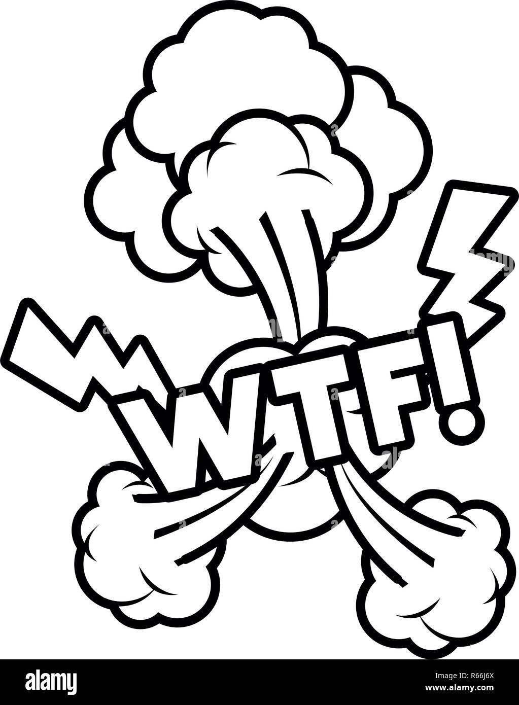 wtf comic words in speech bubble isolated icon Stock Vector Image & Art ...