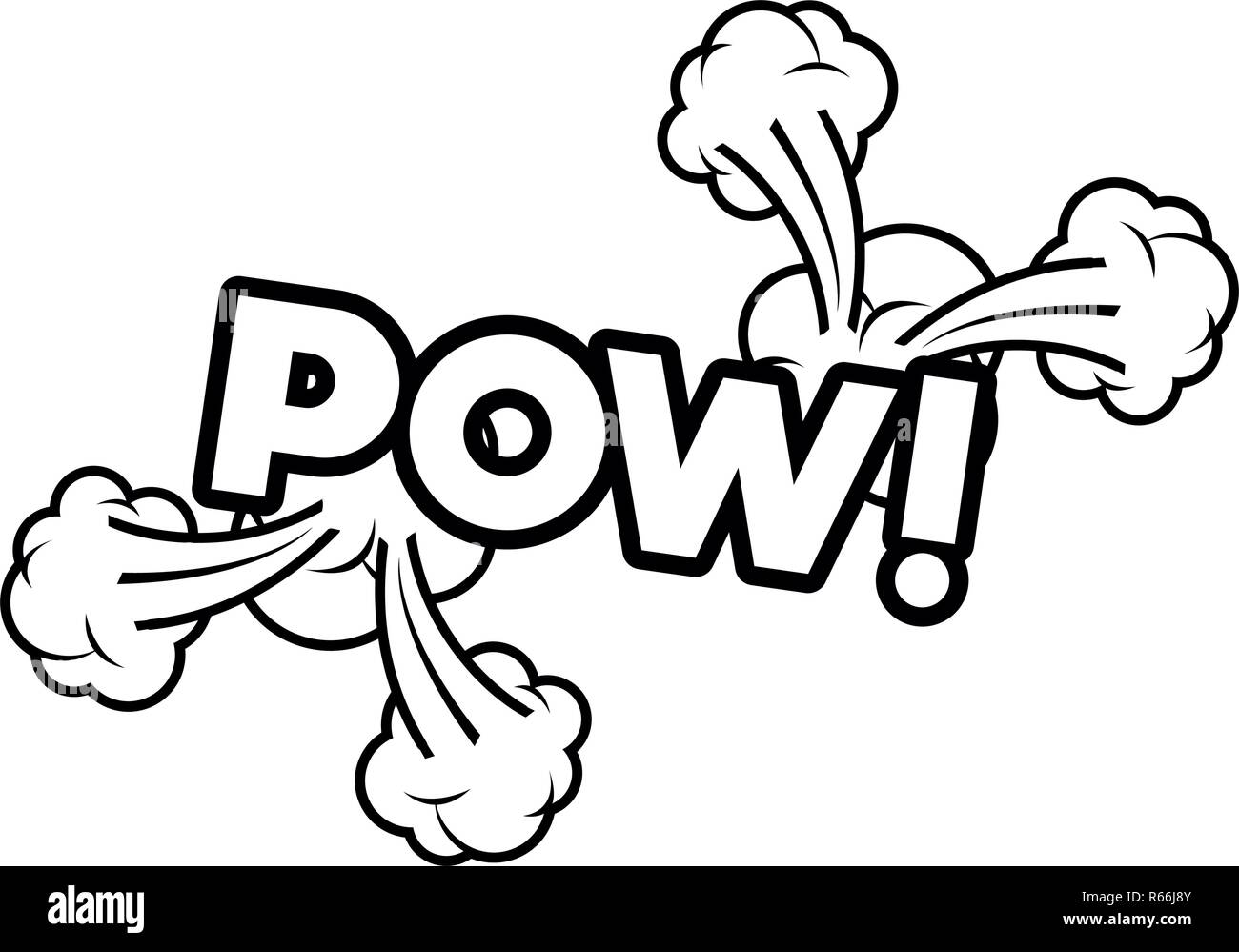 Bubble pop art pow Black and White Stock Photos & Images - Alamy