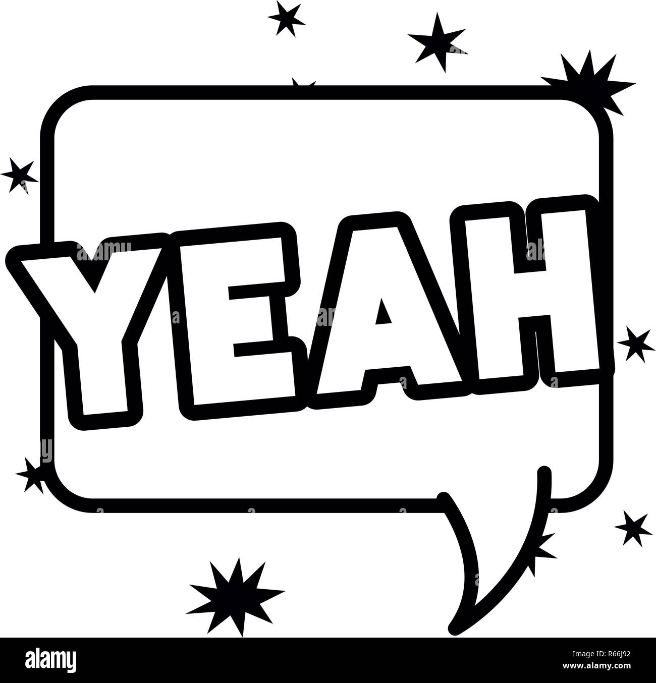 Cartoon bubble words Black and White Stock Photos & Images - Alamy