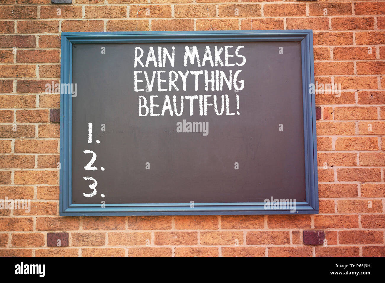 Word writing text Rain Makes Everything Beautiful. Business concept for ...