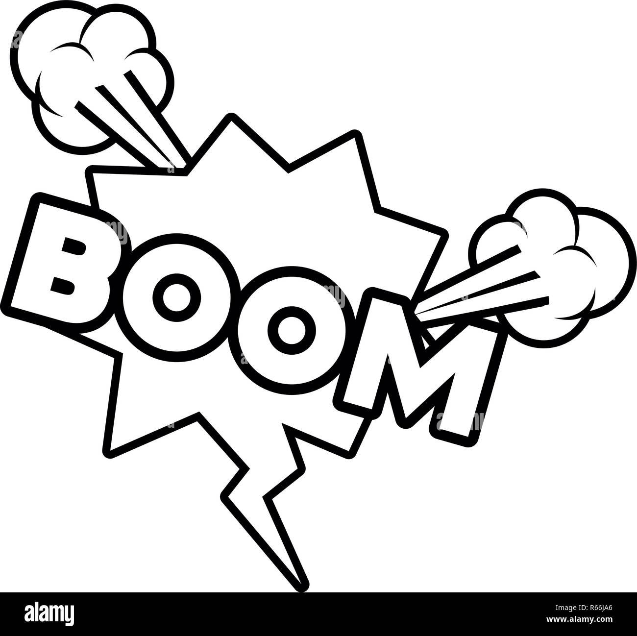 boom comic words in speech bubble isolated icon Stock Vector Image ...