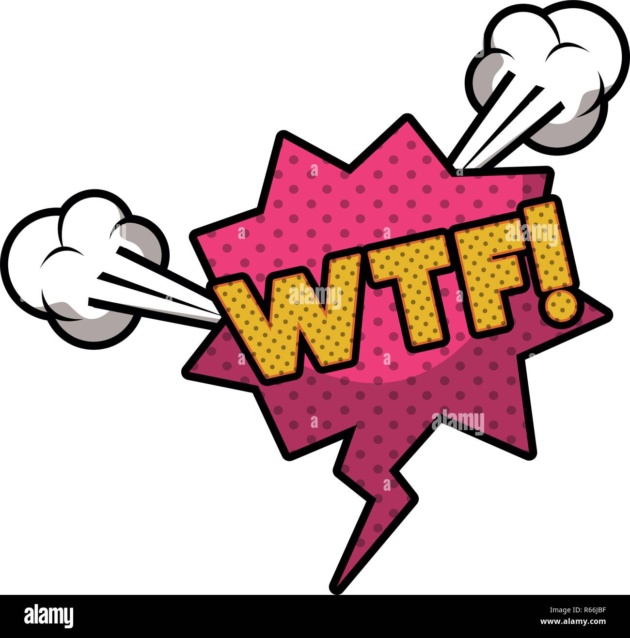 wtf comic words in speech bubble isolated icon Stock Vector Image & Art ...