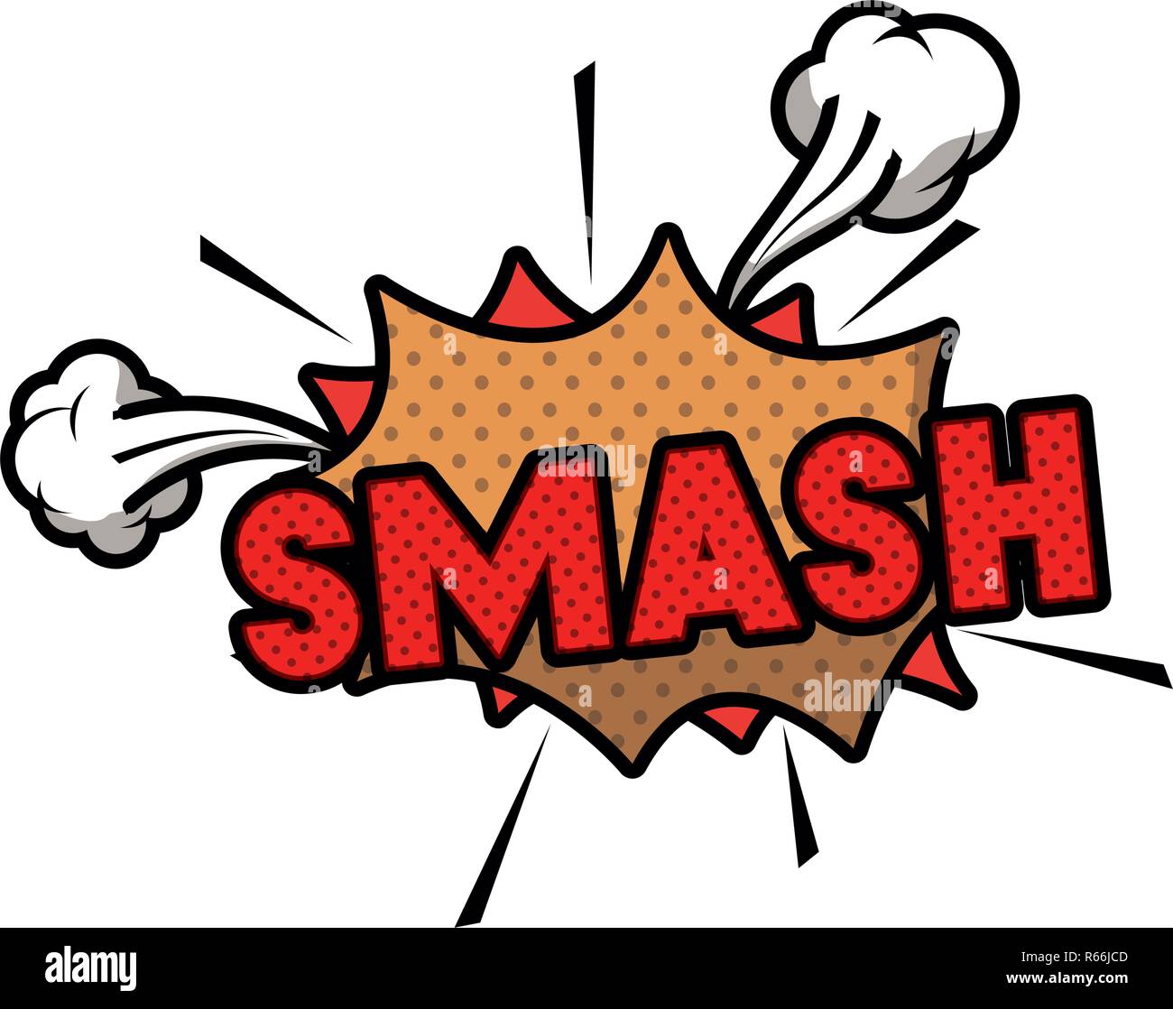 smash comic words in speech bubble isolated icon Stock Vector Image ...