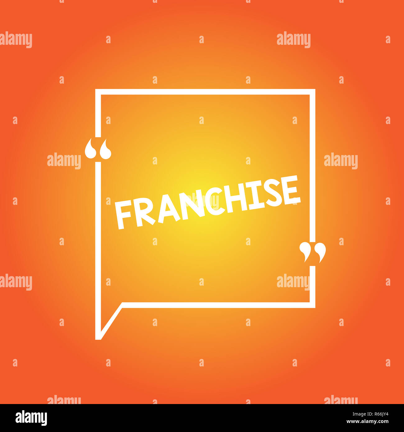 Handwriting text Franchise. Concept meaning authorization granted by ...