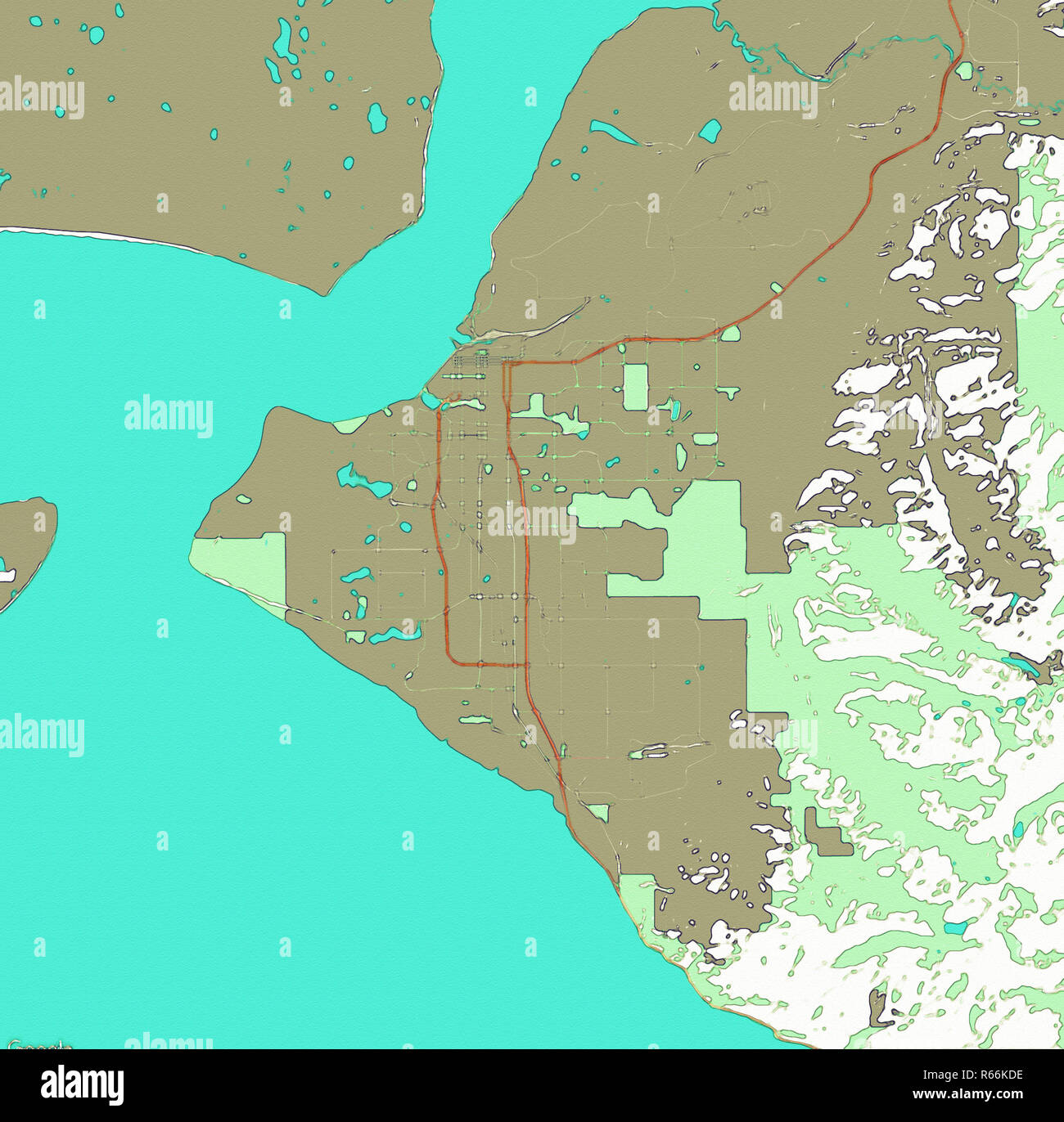 Digital map of usa hi-res stock photography and images - Alamy