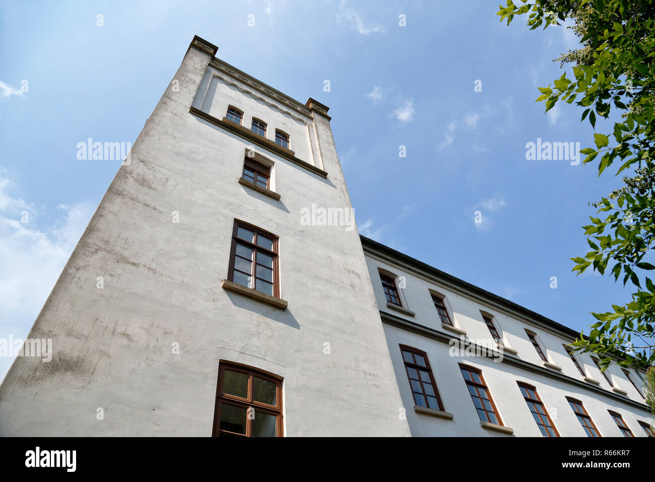 side tower at the auricher castle Stock Photo - Alamy