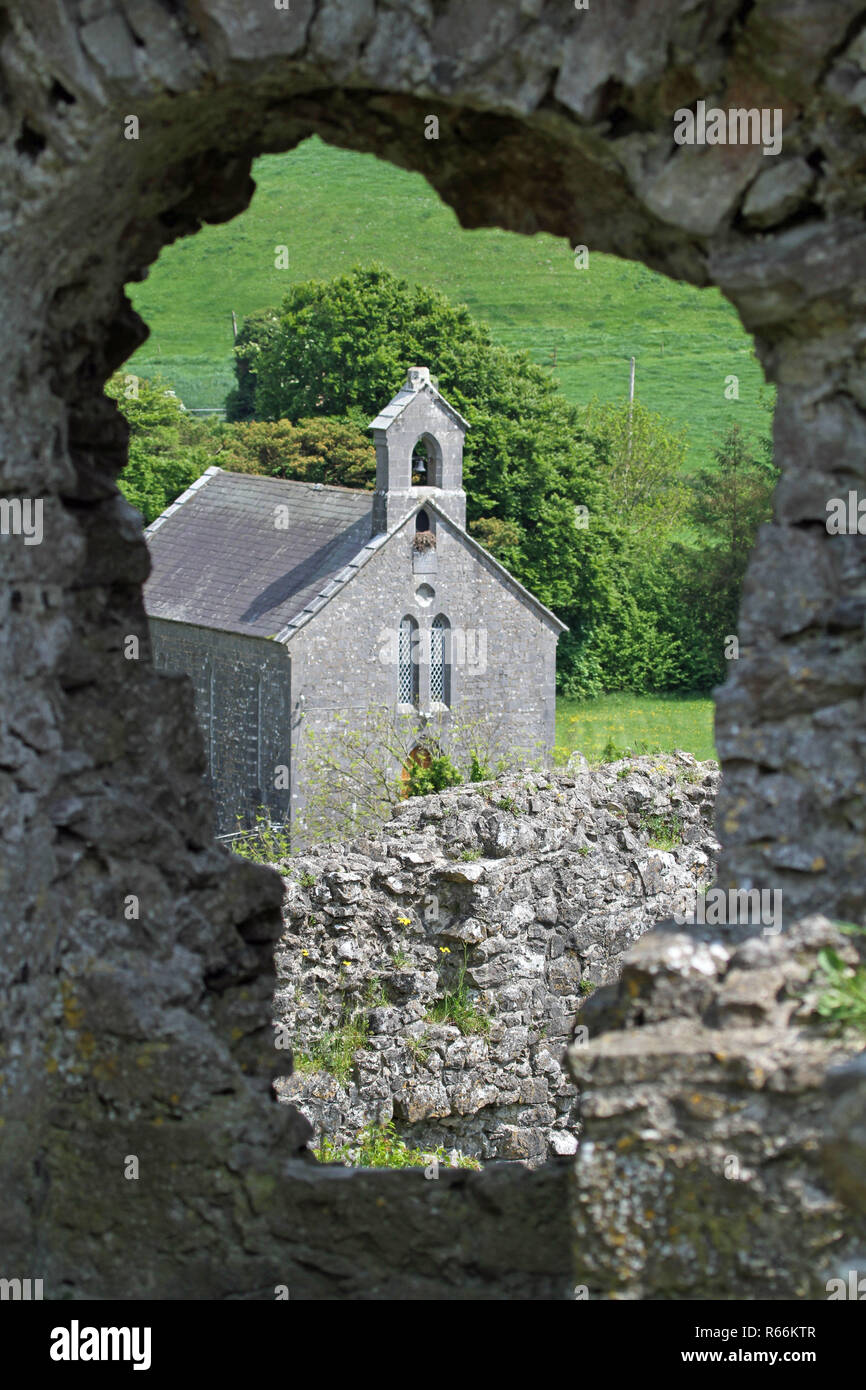 Chapel trough a window Stock Photo - Alamy