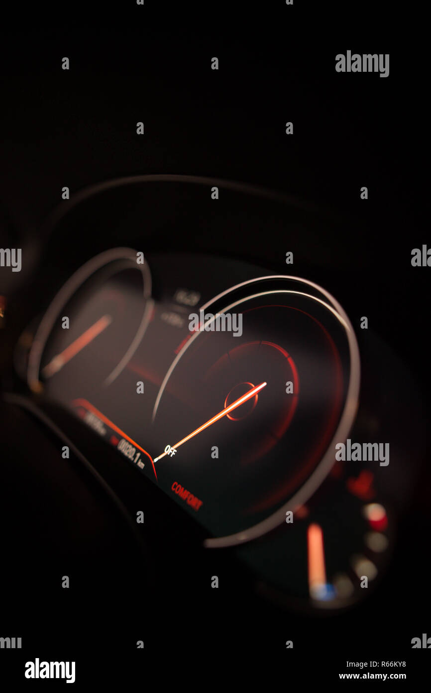 Car digital speedometer Stock Photo - Alamy