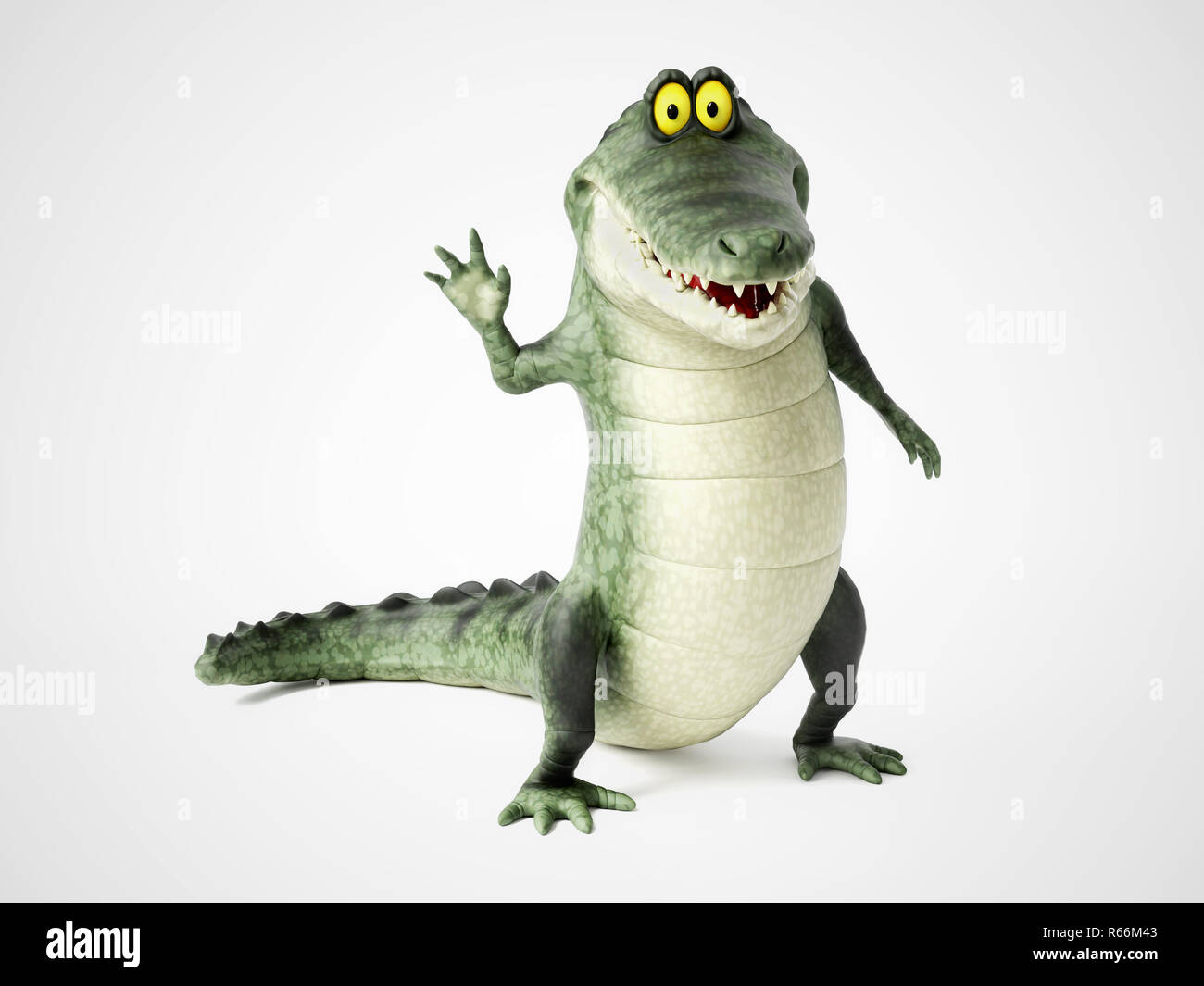 Happy cartoon alligator waving smiling hi-res stock photography and ...