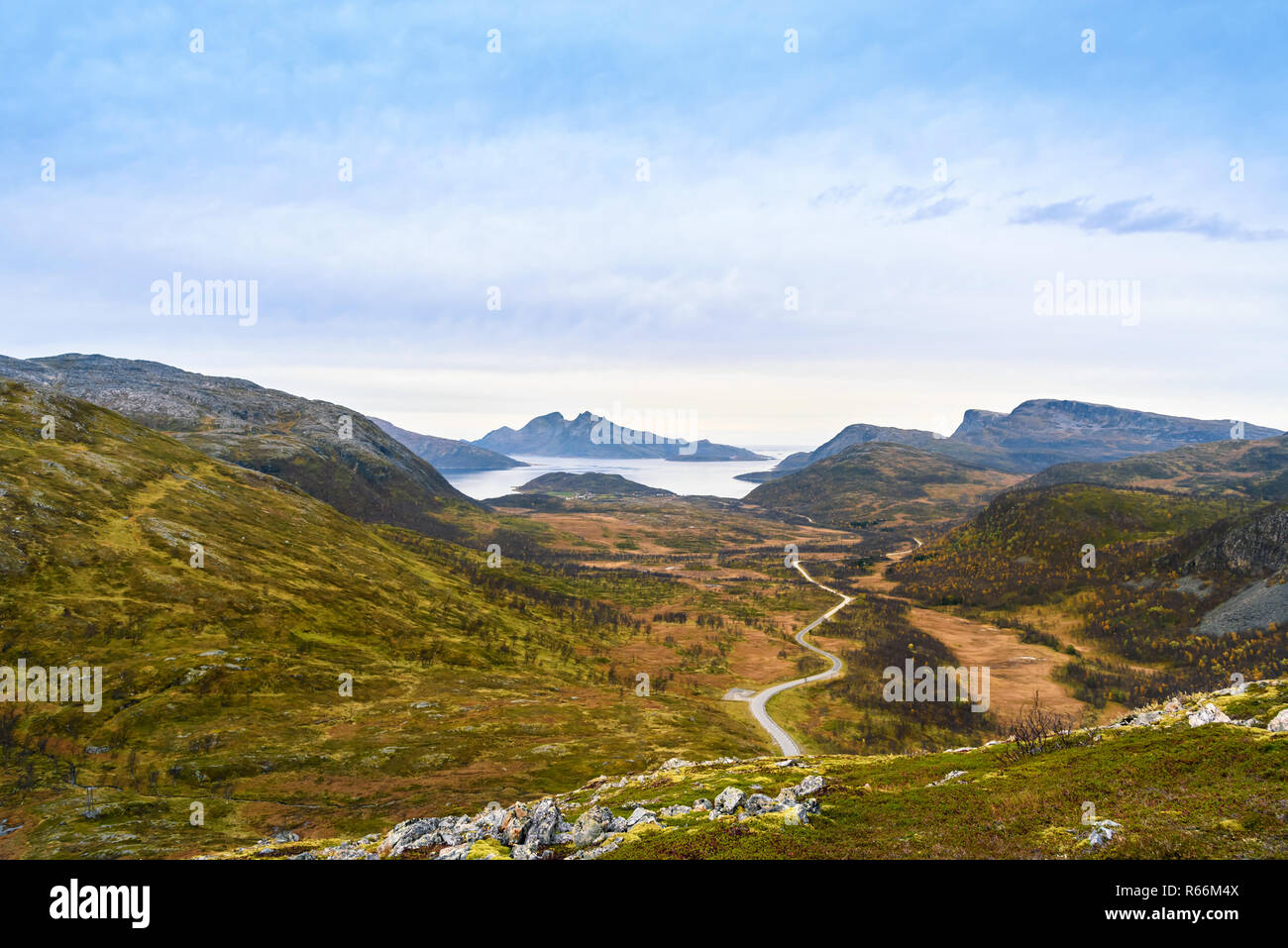 Beautiful mountain range landscape, Tromso, Norway Stock Photo - Alamy