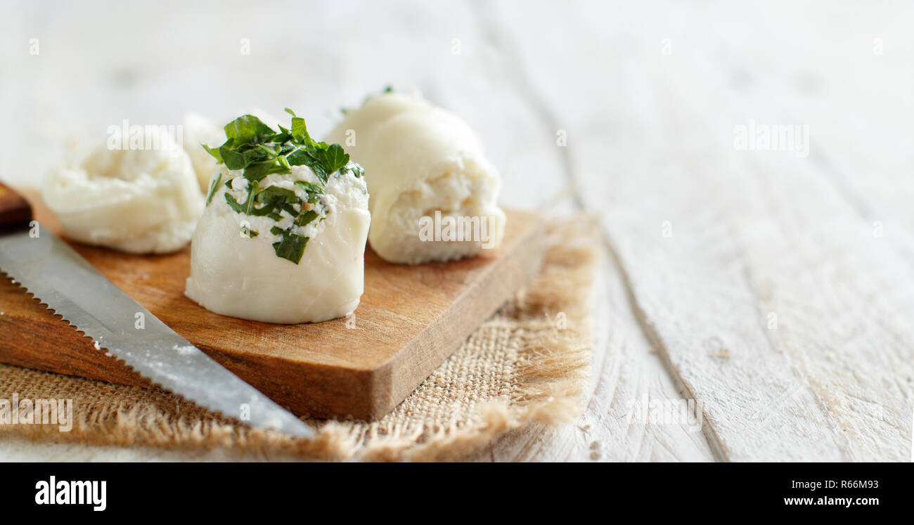 Italian mozzarella sticks stuffed with ricotta Stock Photo - Alamy