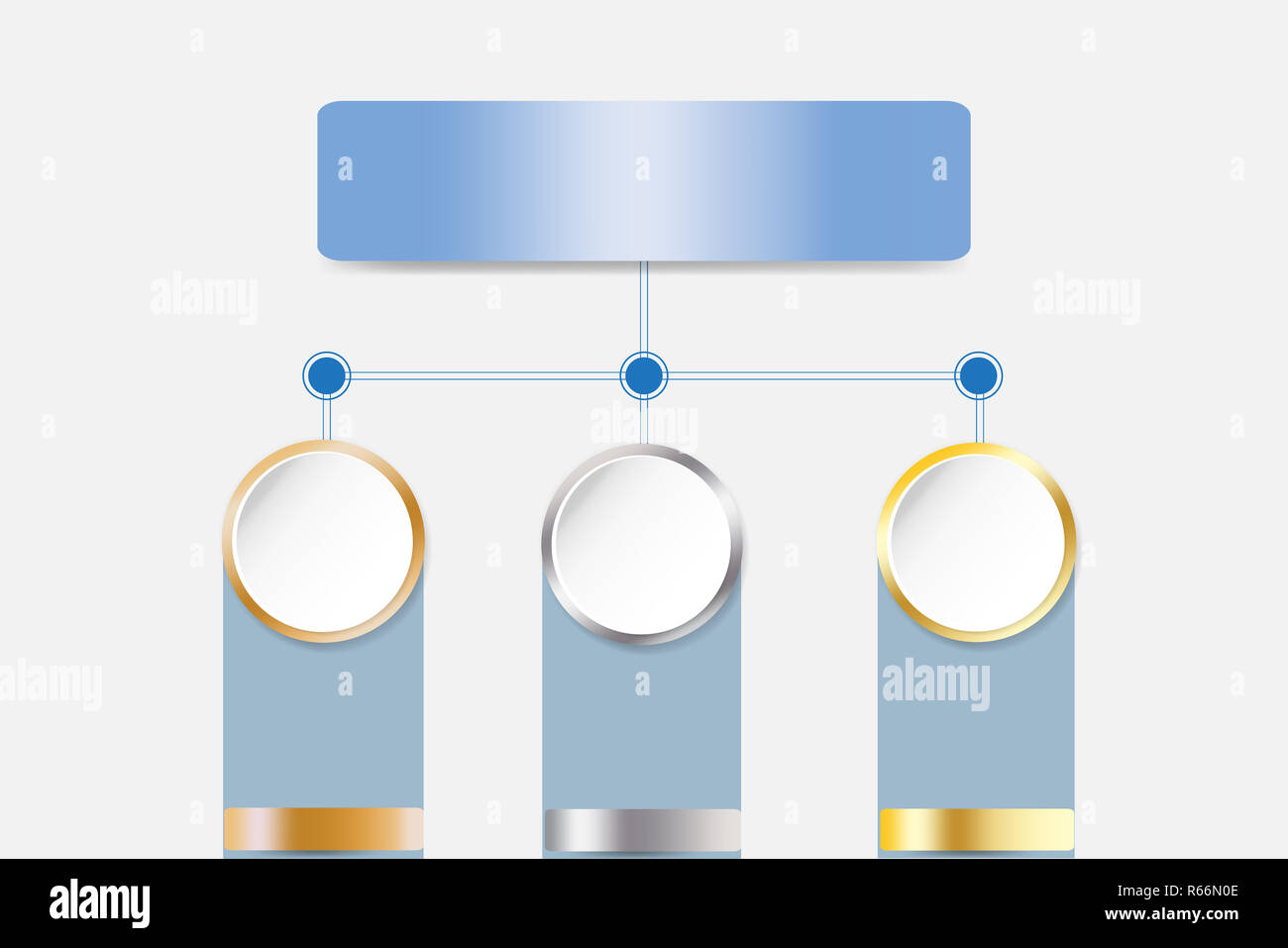 Organization chart showing gold, silver and bronze emplacement Stock ...