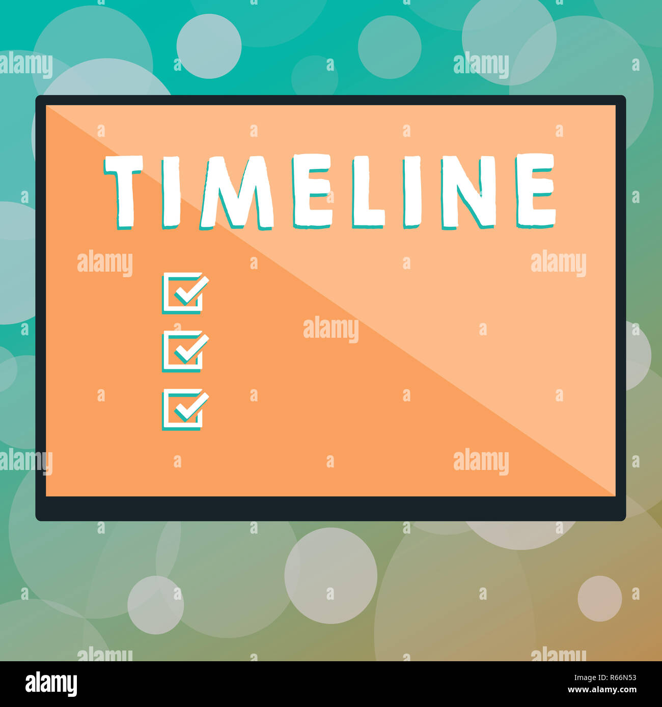 Text sign showing Timeline. Conceptual photo graphical representation ...