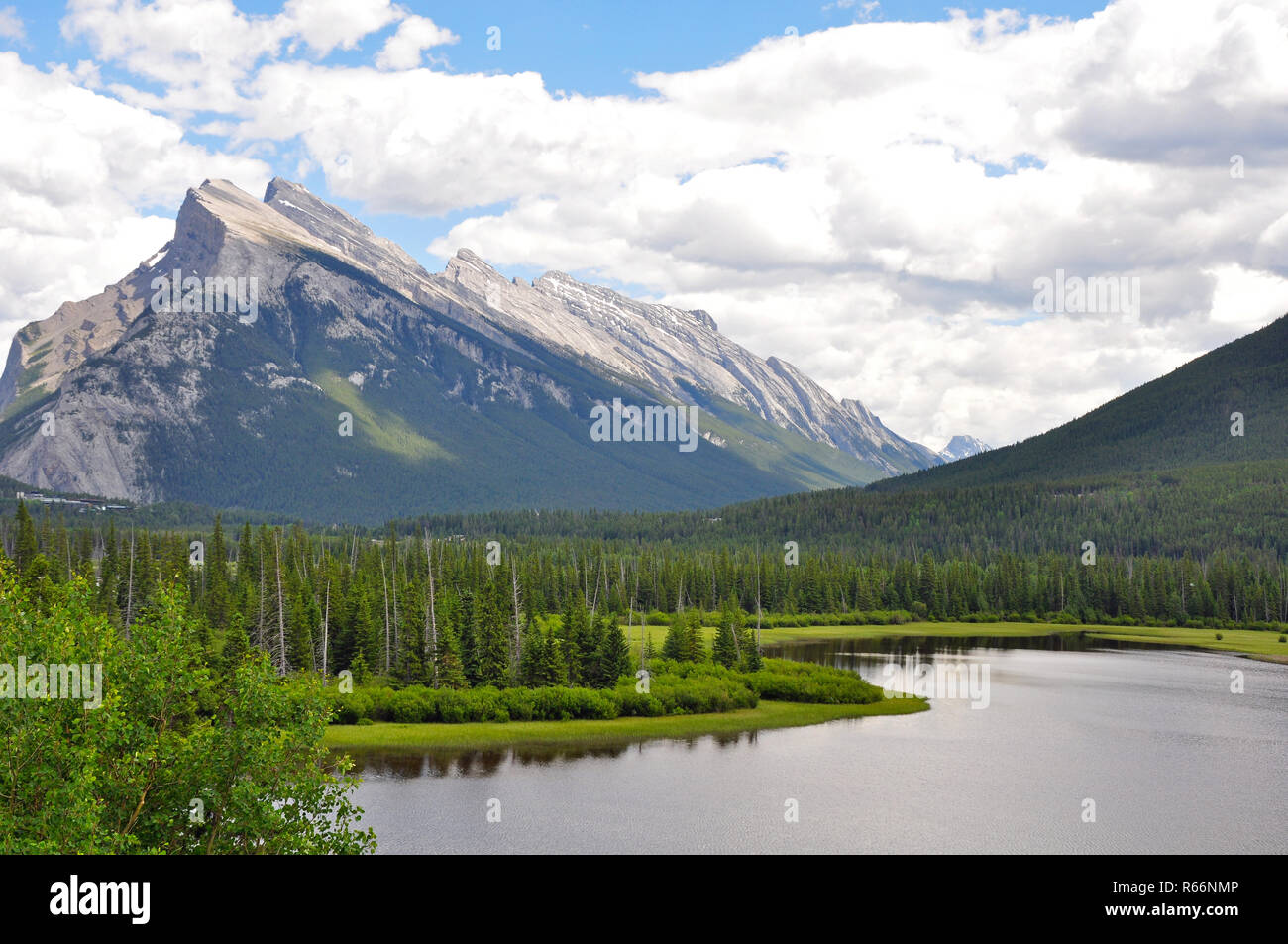 Mount Rundle in Alberta Canada Stock Photo - Alamy
