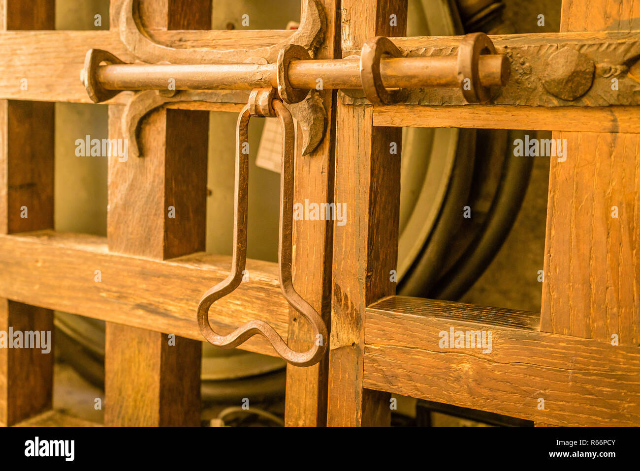 Huge castle latch Stock Photo - Alamy