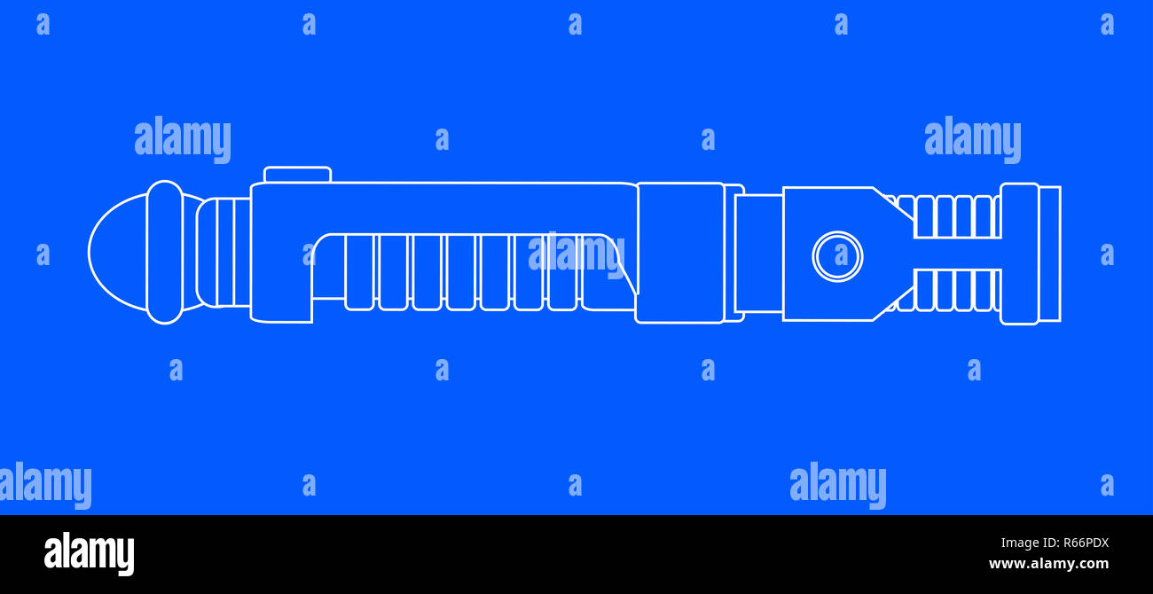 Light Sword Weapon Blueprint Stock Photo - Alamy