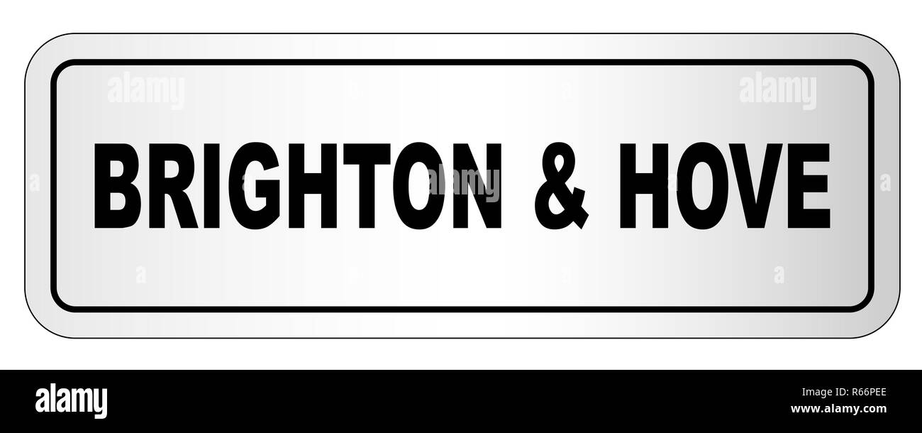 Brighton And Hove City Nameplate Stock Photo - Alamy