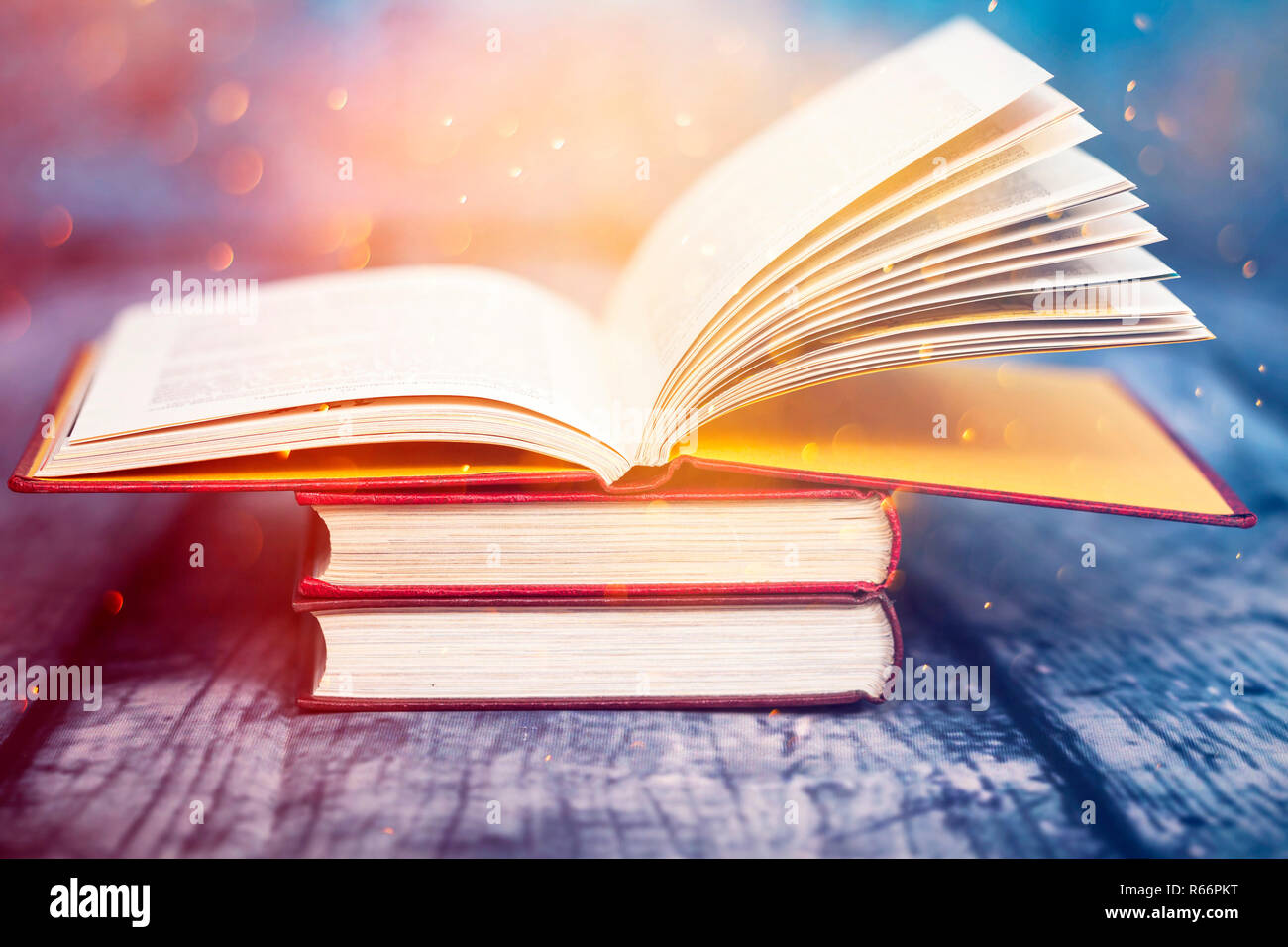 Vintage open book Stock Photo - Alamy