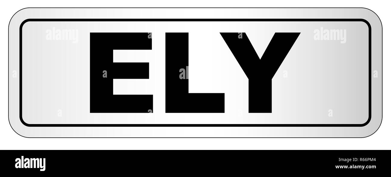 Ely City Nameplate Stock Photo - Alamy